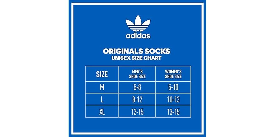 Adidas 6 Pair Trefoil Original Crew Sock