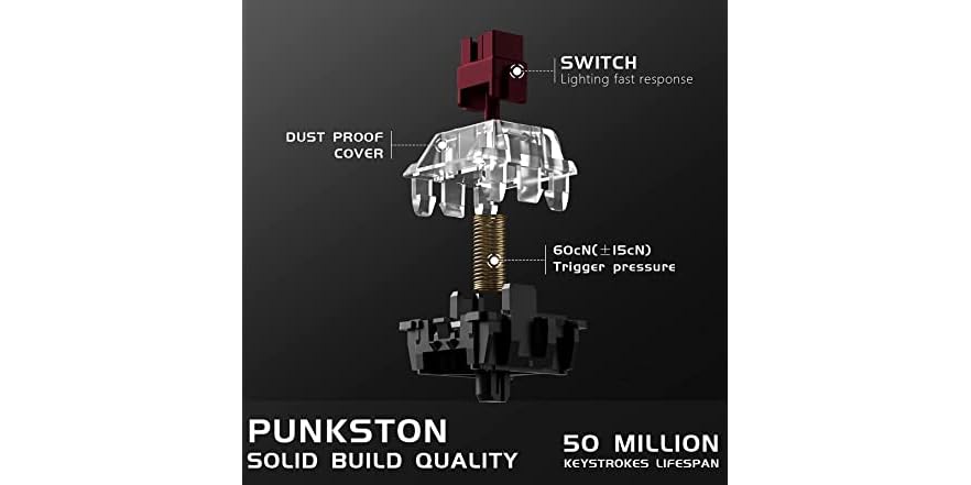 Punkston TH61 60% Mechanical Gaming Keyboard