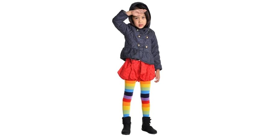 Girls' Colorful Patterned Tights 6-Pack