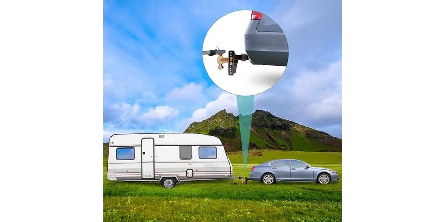 Zone Tech HI0004 Adjustable Trailer Hitch Black