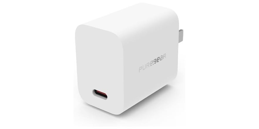 (1 or 2 Pack) PureGear 20W USB-C PD Wall Adapter