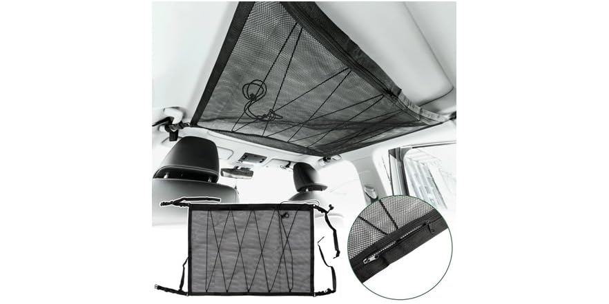 3P Experts 3PX-CARCLNET Car Ceiling Cargo Net Black