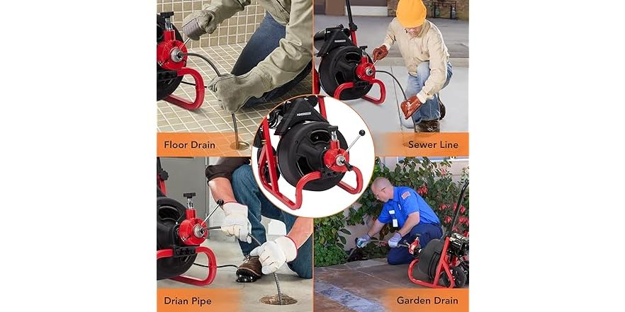 PioneerWorks Drain Cleaner Machine