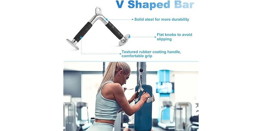 Triceps Pull Down Cable Machine Attachme