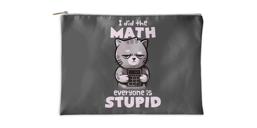 "Math Cat" Accessory Pouch