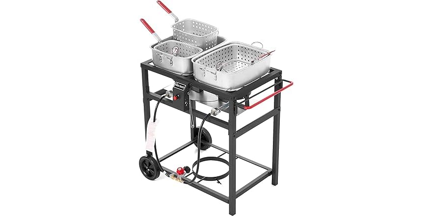 Fire Riot Outdoor Dual Burner Fryer Cart