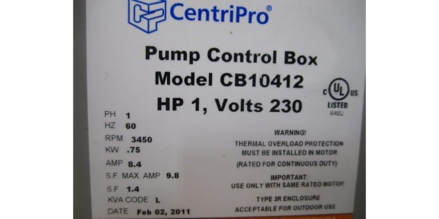 Goulds CB10412 Submersible Pump Control
