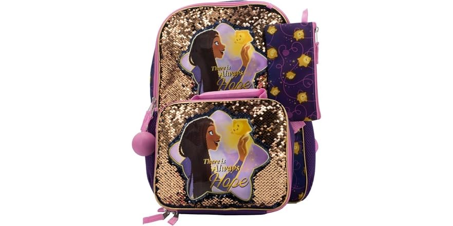 (4 Piece) 16" Disney Wish Backpack