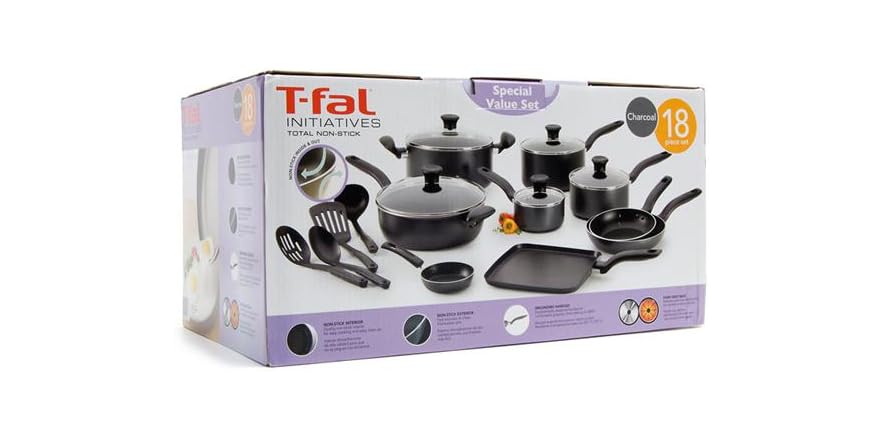 T-Fal 18-Piece Non-stick Cookware Set