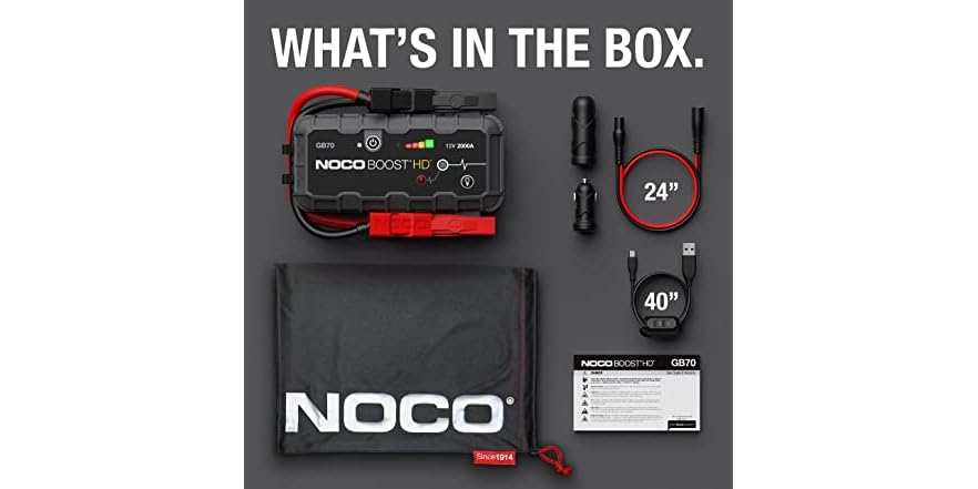 NOCO Boost HD GB70 (NEW) 2000A Jump Starter Box