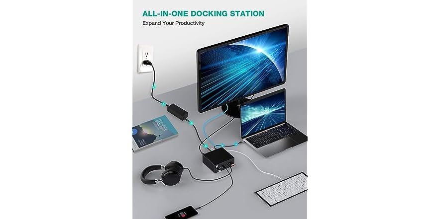 Tiergrade USB C Docking Station Dual Mon