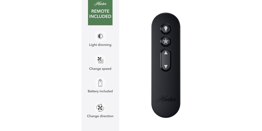 70" Hunter Fan with Light & Remote Control 7-blades (Renewed)