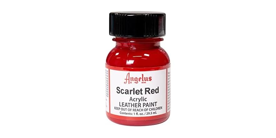 Acrylic Leather Paint, 1 oz, Scarlet