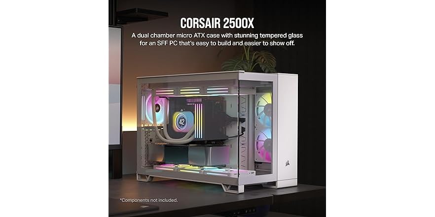 CORSAIR 2500X mATX Dual Chamber PC Case