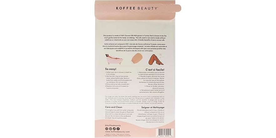 Koffee Beauty Turkish Silk Exfoliating Mitt, 1 pc