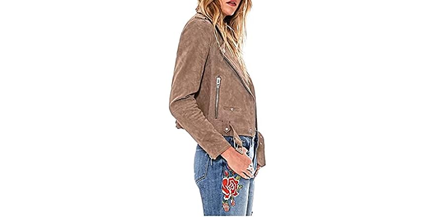 BLANKNYC Women`s Cropped Suede Jacket