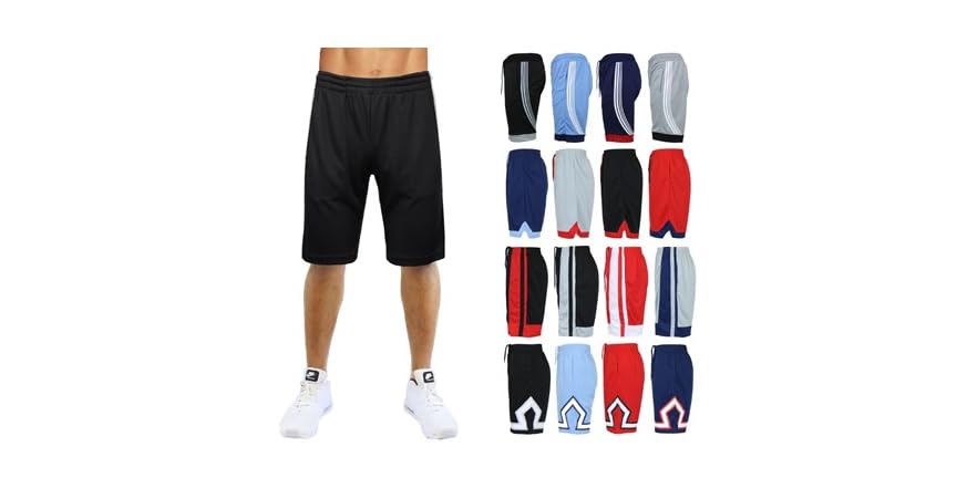 4Pk Mens Moisture Wicking Performance Mesh Shor