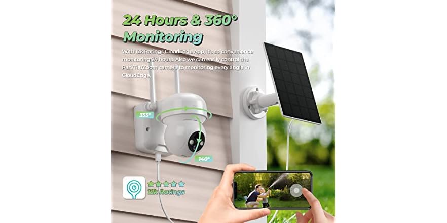 acelerar Outdoor Solar Security Camera