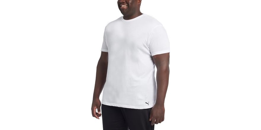 PUMA Men's 3 Pack Tees (extended sizes)