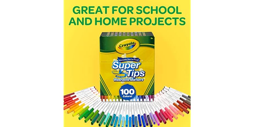 Crayola Super Tips Marker Set (100ct)