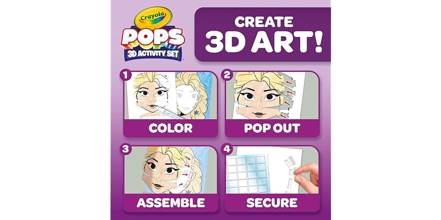 Crayola POPS 3D Frozen Activity Set