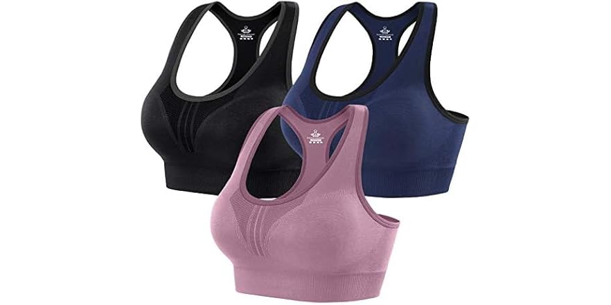 High Impact Women's Sports Bras 3 Pack