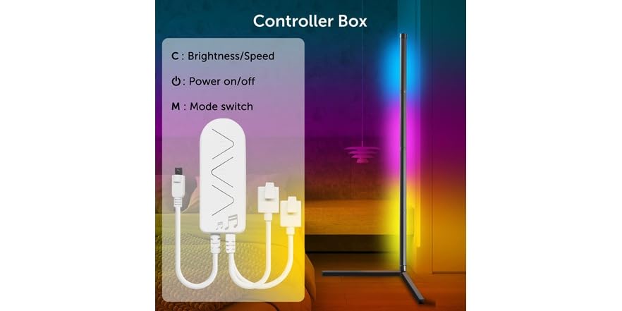 eco4life WiFi Smart Standing LED Lamp