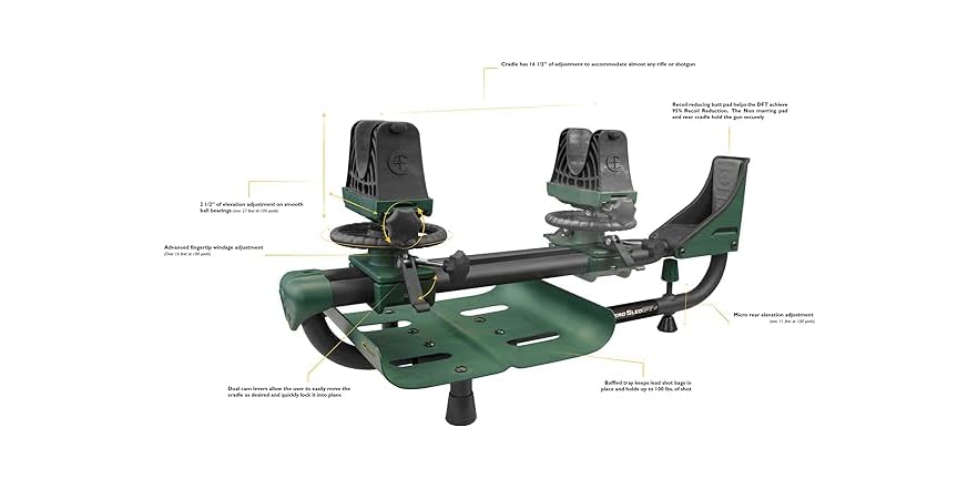 Caldwell Lead Sled DFT 2 Rifle Shooting Rest with Adjustable ...