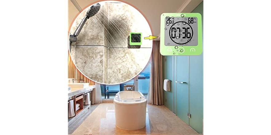 Waterproof Bathroom Clock