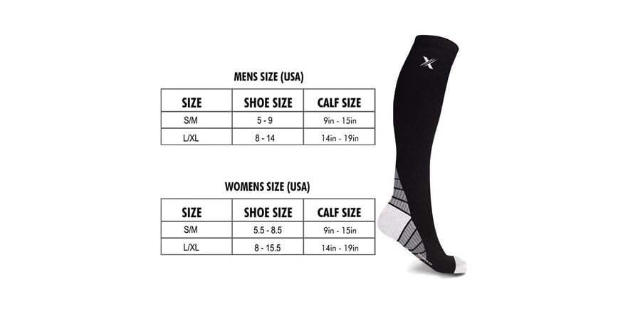 Extreme Fit 6-Pairs: Unisex Premium Gold Compression Socks