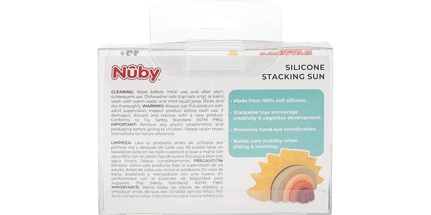 Nuby Soft Silicone Stackable Sun Toy