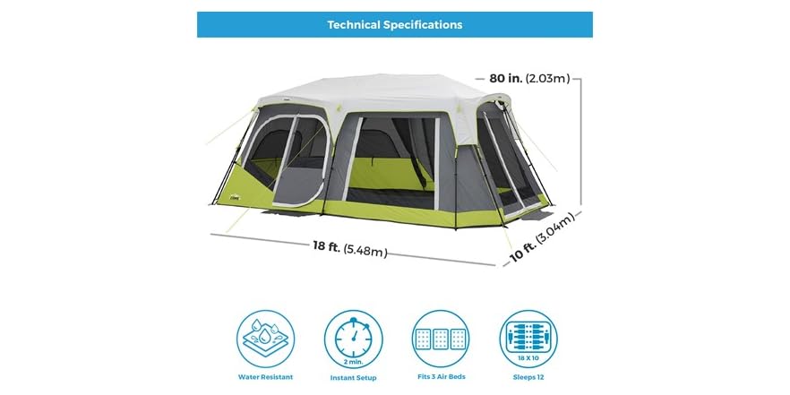 CORE 12 Person Instant Cabin Tent