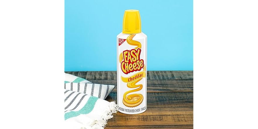 Easy Cheese Cheddar Cheese Snack, 8 oz
