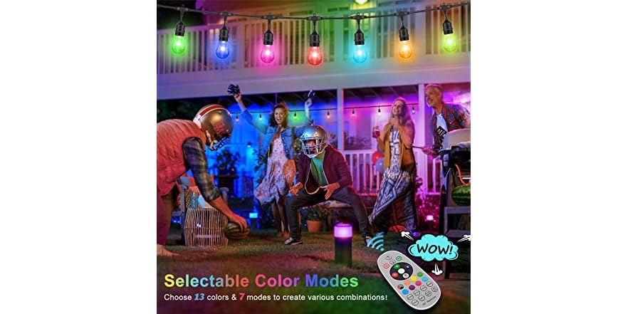 Multicolor Outdoor String Lights, 2-pack