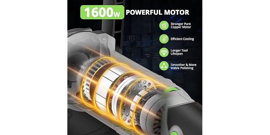 FABOKA FA0102 6 Inch/7 Inch 1600W Buffer Polisher