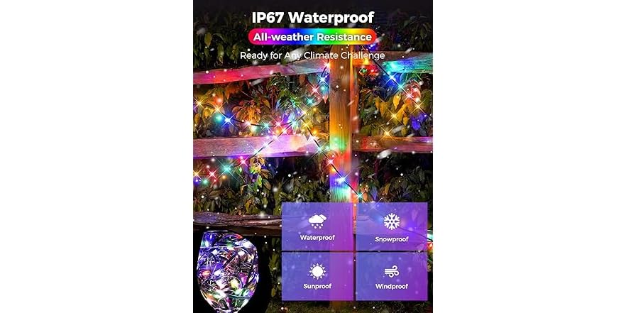 Brightever 360FT 1100 LED Christmas Lights with Remote