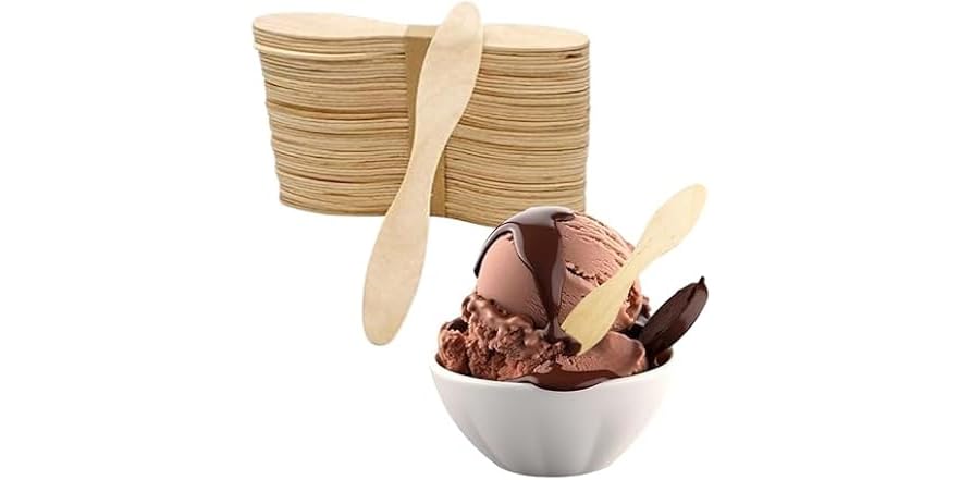 (2,000 ct) Perfect Stix 5" Wooden Ice Cream Spoons