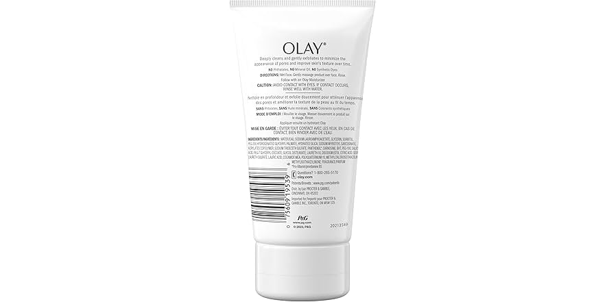 Olay Regenerist Detoxifying Pore Scrub Facial Cleanser, 5 Fl Oz