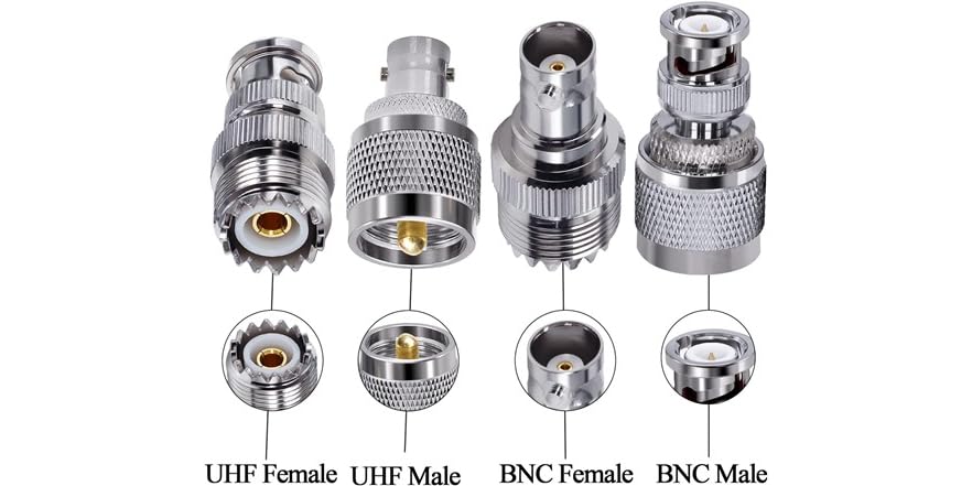 8 PC PL259 to BNC Adapter Connector Kit