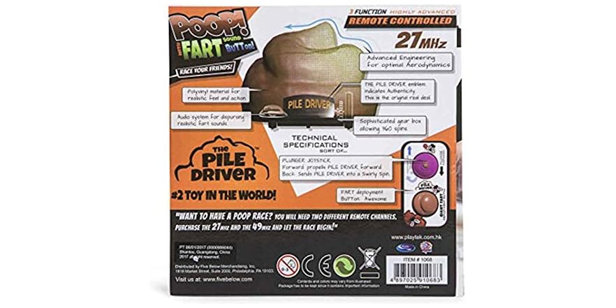 Pile Driver Remote Control Poop Car