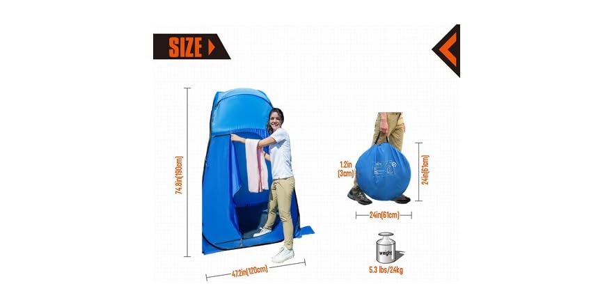 KingCamp Portable Pop-Up Privacy Tent