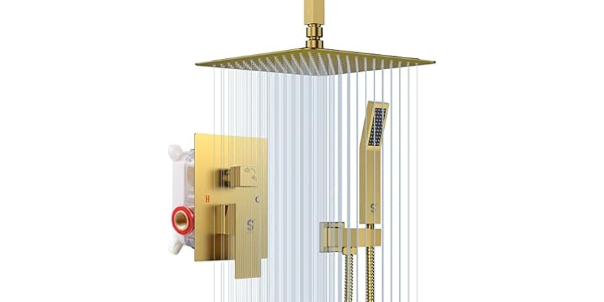 SR SUN RISE Brushed Gold Shower System