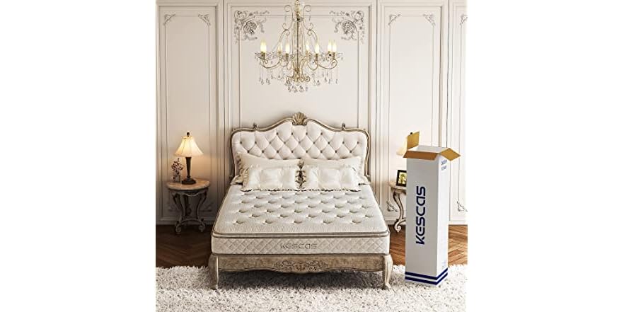 Kescas 12-inch Hybrid Medium Firm Mattress, Full