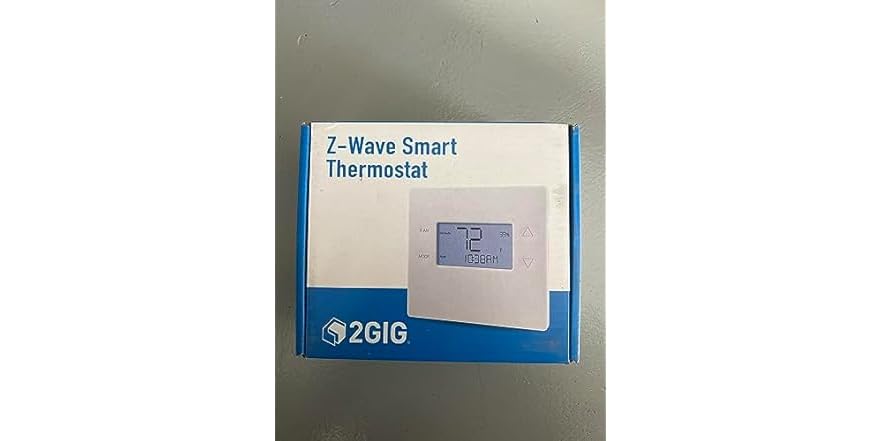 2GIG Z-Wave 700 Programmable Thermostat (2GIG-STZ1-345) (Open Box)