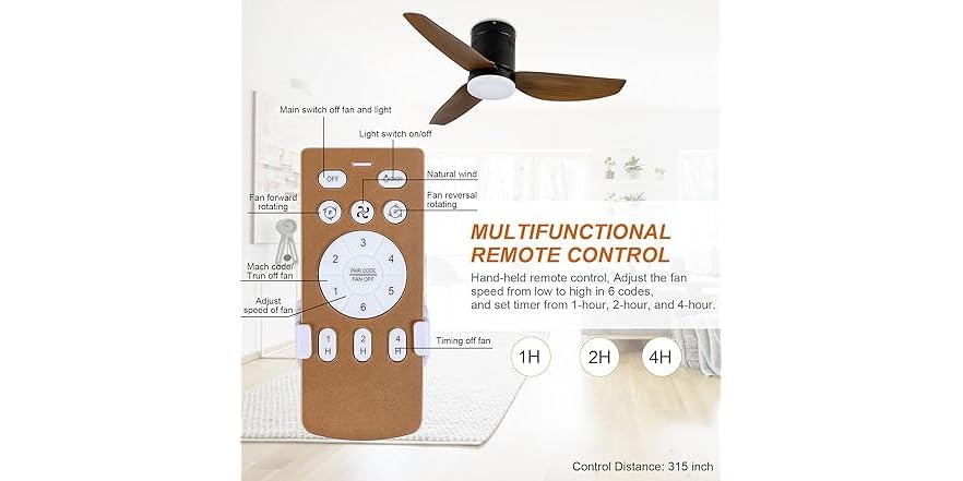 Simple Deluxe 40" Ceiling Fans w/ Light