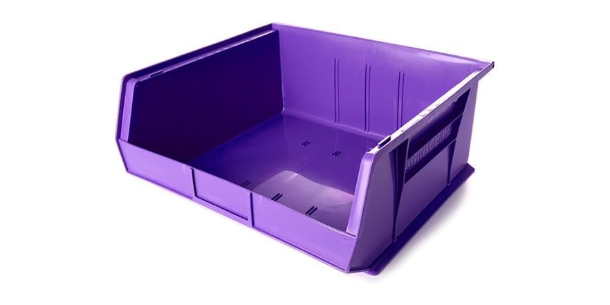 Wall Panel with 6-11" x 11" x 5" Bins, Purple