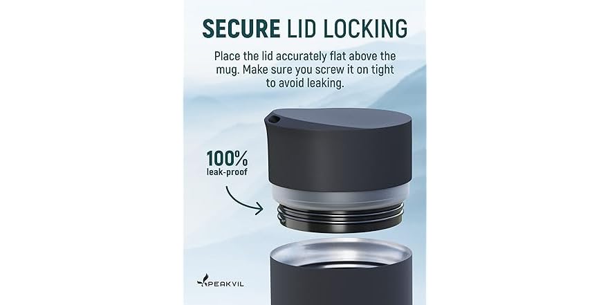 12 Oz Insulated Mug with Push Button Lid