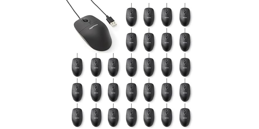 Amazon Basics 3-Button USB Mouse (30-Pack)