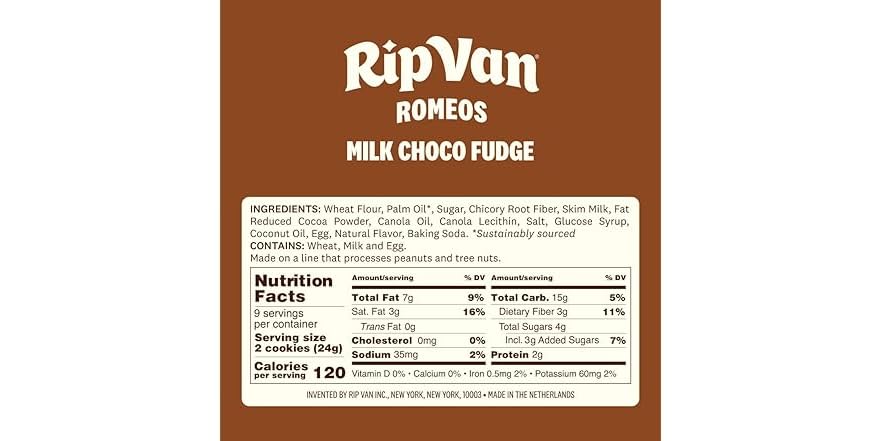 (36pk) Rip Van Milk Chocolate Fudge Romeos