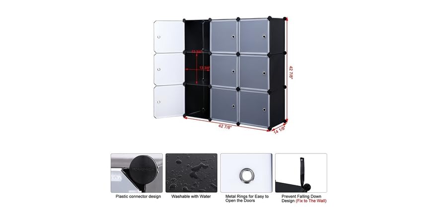 Songmics Modular Plastic Cube Organizer
